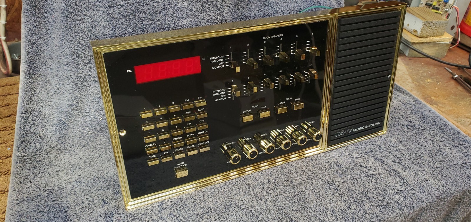 M&S Rebuilt N80B Black & Gold Stereo Intercom Master Excellent ...