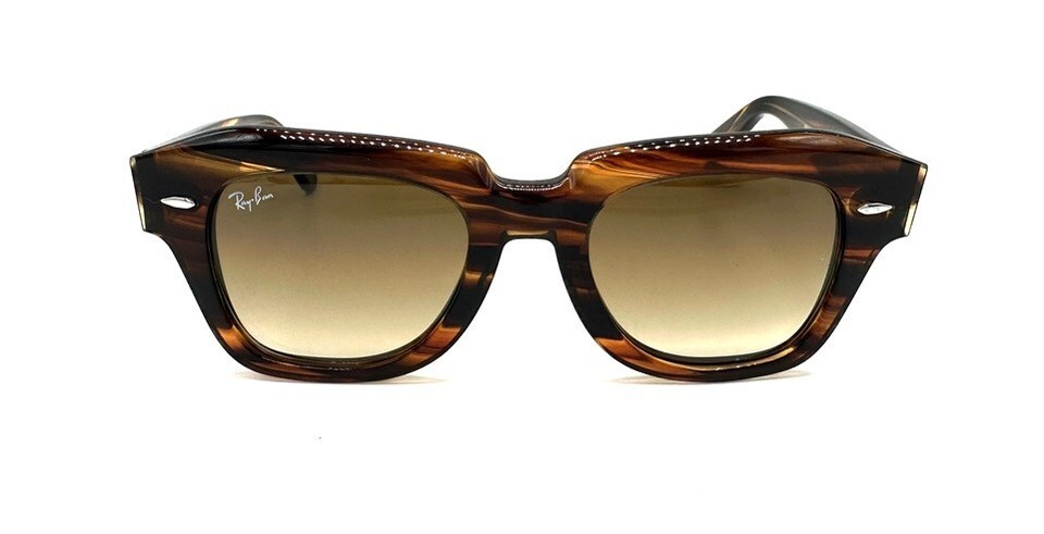 Ray Ban Sunglasses State Street Women Tortoise Brown Gradient 2186 ...