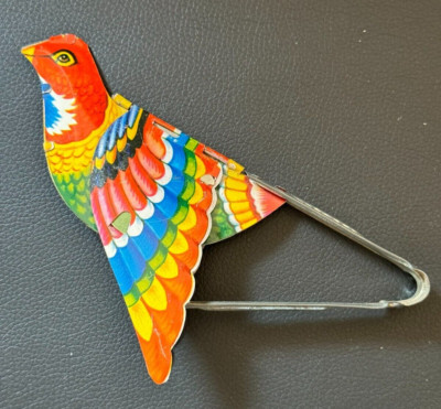Antique toy Tin Litho Lithograph Wing Flapping Bird Moving Mechanical ...