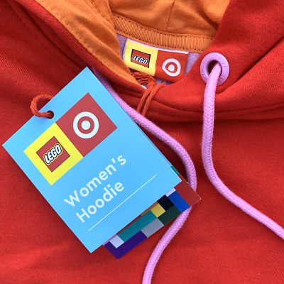 XS Lego Collection Target Red Color Block Womens Kids Hoodie Sweatshirt ...