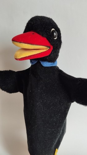 Vintage Steiff Raven Hand Puppet Black Plush 10" | eBay