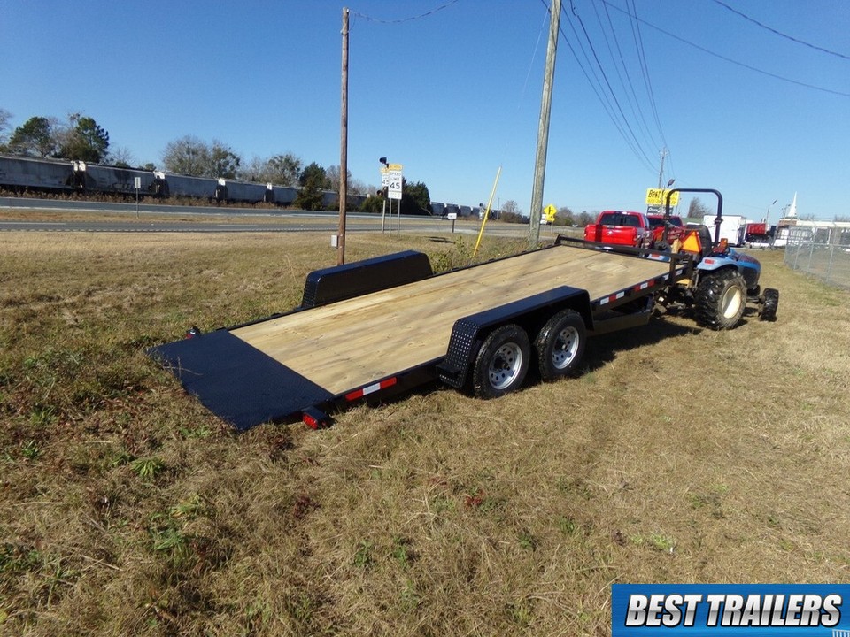 2025 7 x 20 10k tilt New equipment flatbed bobcat trailer power w LED ...