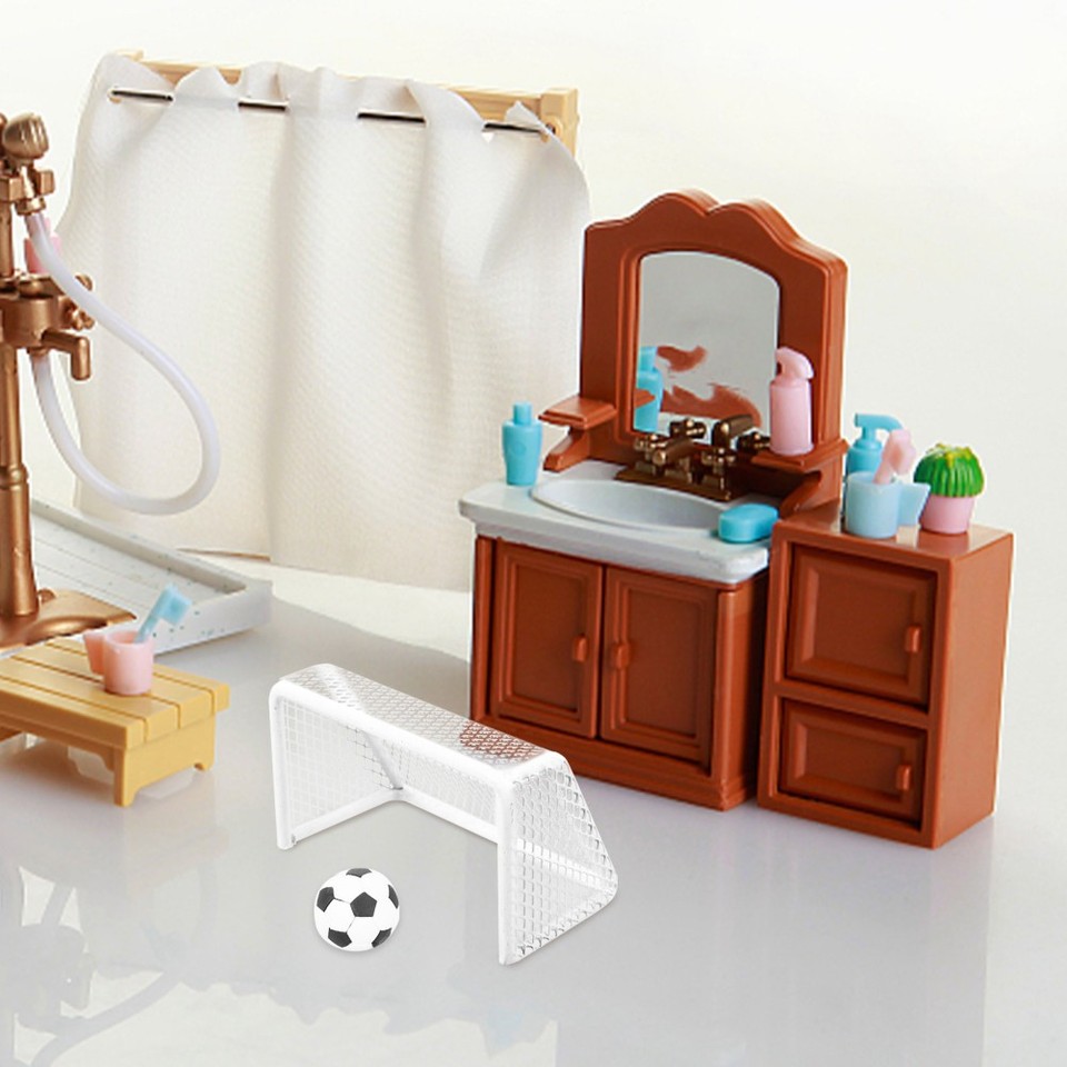 Small Soccer Goal Micro Balls Dollhouse Mini Football Decoration | eBay ...