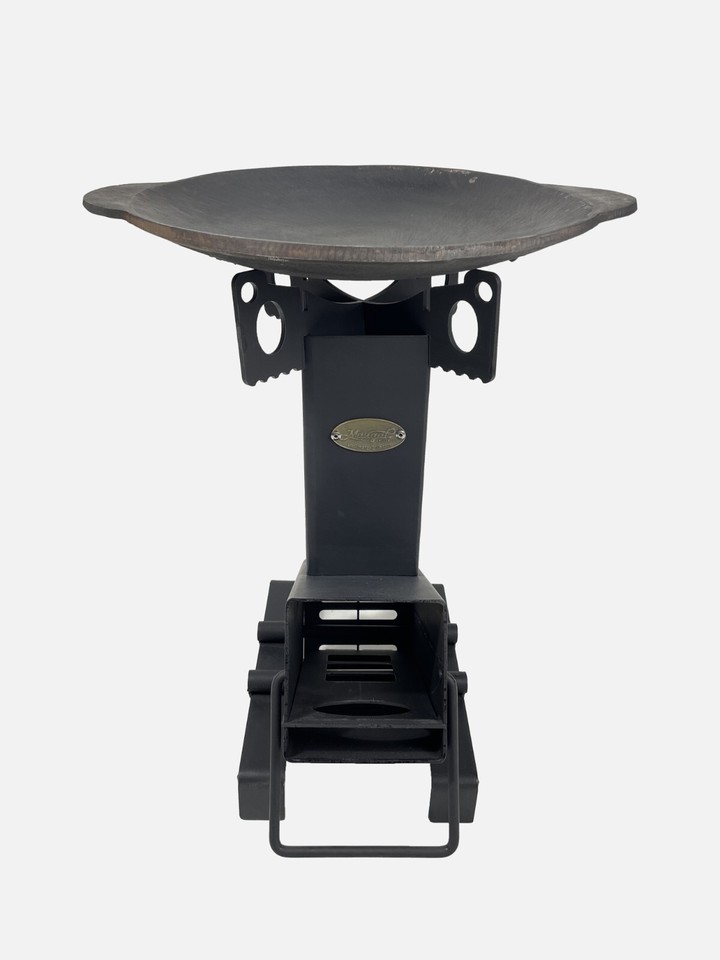 Traditional Cast Iron Uzbek Kazan Saj + Portable Collapsible Rocket ...