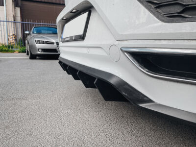 Performance Rear Bumper diffuser addon with ribs fins For VW T-Roc R ...