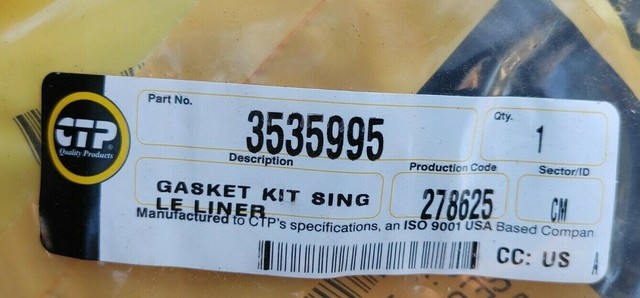 CTP 3535995 - GASKET KIT SINGLE LINER fits Caterpillar (G7CG) for sale ...