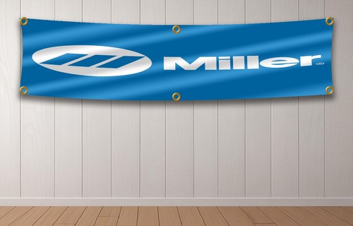 Miller Welding Equipment Banner Flag 2x8 ft - Garage Wall Art & Outdoor ...