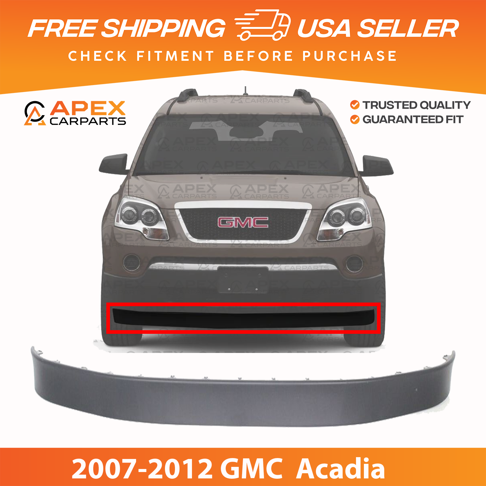 New Front Air Dam Deflector Lower Valance Apron 2007-2012 GMC Acadia ...