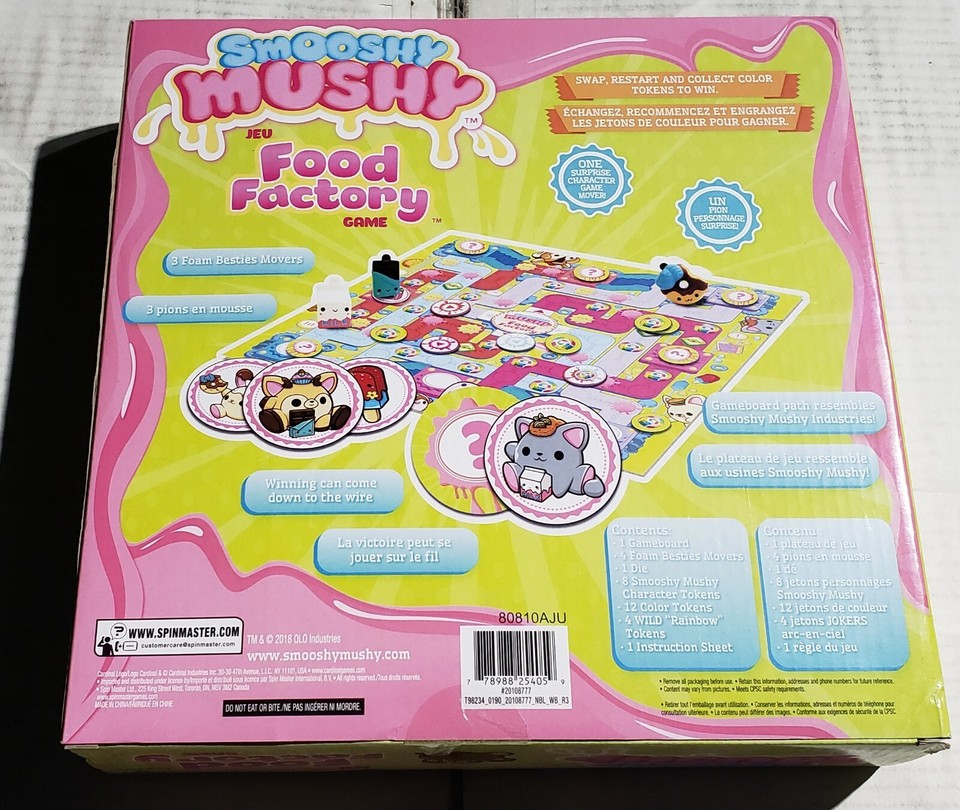 Smoosh Mushy Food Factory Kids Board Game with 4 Squishy Figures, 1 is ...