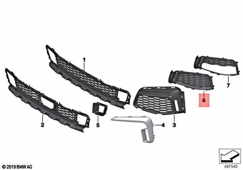 Genuine BMW G11 G12 730d 730dX 730i Lid Air Inlet Closed Right ...