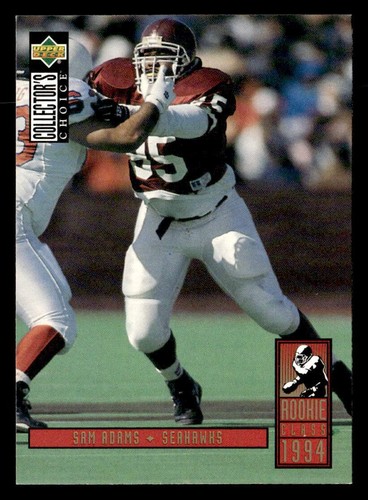 Sam Adams 1994 Collector's Choice Rookie Card #3 Seattle Seahawks | eBay