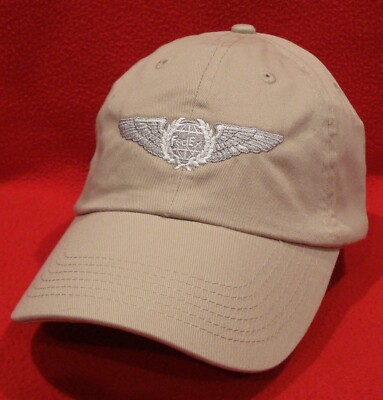 FedEx First Officer's Pilot Wings khaki ball cap, embroidered low ...