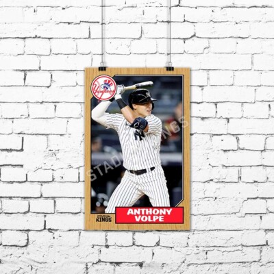 Anthony Volpe New York Yankees 1987 Baseball Card Poster - 11x17 inches ...
