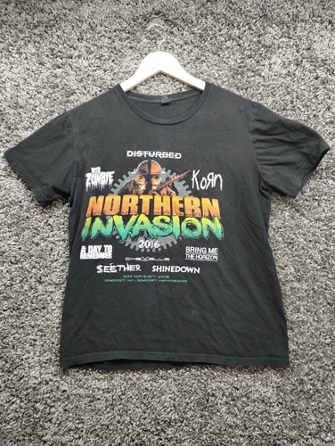 Northern Invasion Shirt Adult Large Black Rob Zombie Disturbed Korn ...