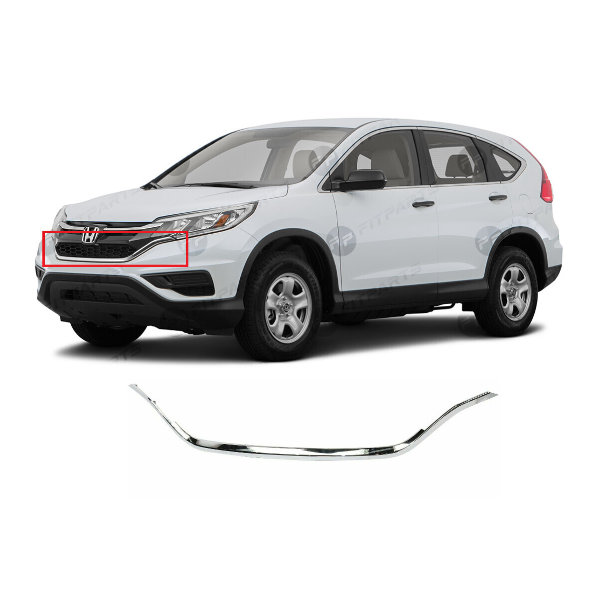 Grille Lower Chrome Molding for Honda CR-V CRV 2015-2016 71125T1WA01 ...