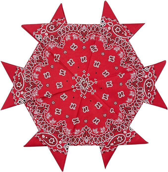 Hav-A-Hank RED Bandanas 21.5" x 21.5" 100% Cotton 6-Pk or 12-Pk | eBay
