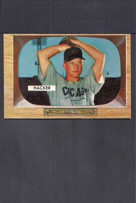 1955 BOWMAN #8 WARREN HACKER-1--BV $15--CUBS--NO CREASES--EX/MT++ | eBay