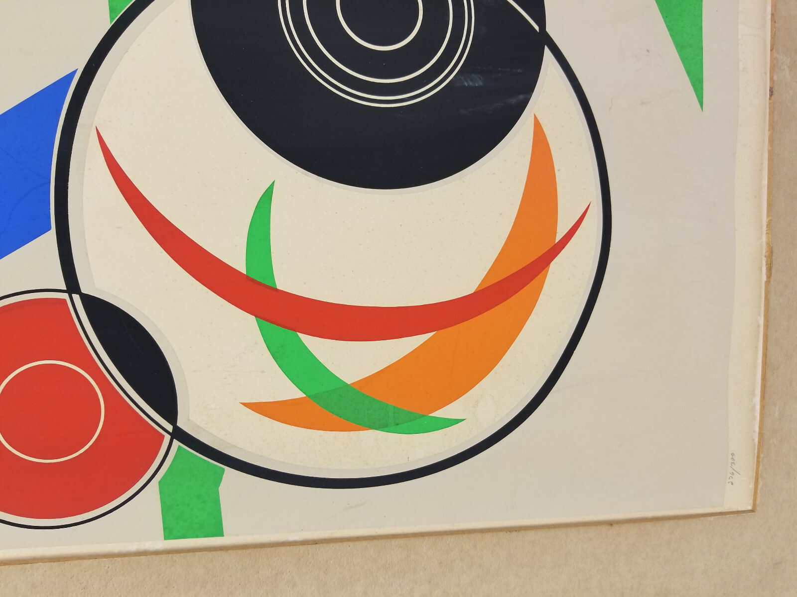 Antique Mid Century Modern Fred Isler Abstract Silkscreen SIgned and ...
