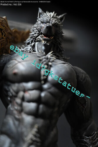 SHIBADON Studio Half Wolf Man Resin Statue Pre-order 1/7 Scale Pure ...