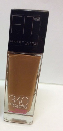 Maybelline Fit Me Liquid Foundation Cappuccino #340 SPF 18, 1 Oz NEW ...