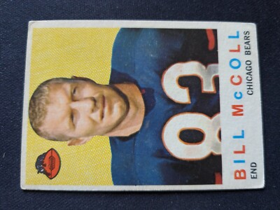 1959 Topps Football Card # 151 Bill McColl - Chicago Bears (VG/EX) | eBay