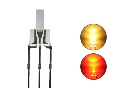 Duo LEDs 2mm Tower Bi-Color Warm White Red light change locomotives ...
