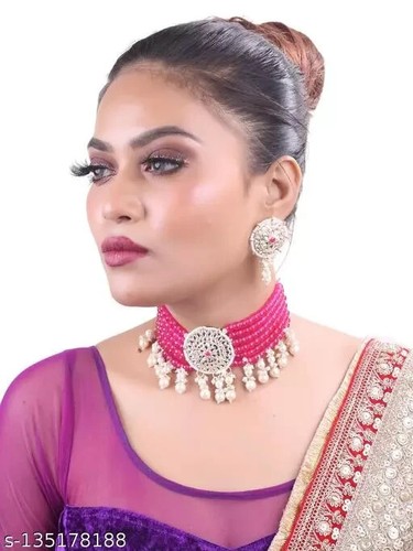 Rani Glass Crystal Patwa With Concept Drops Choker Necklace Set | eBay