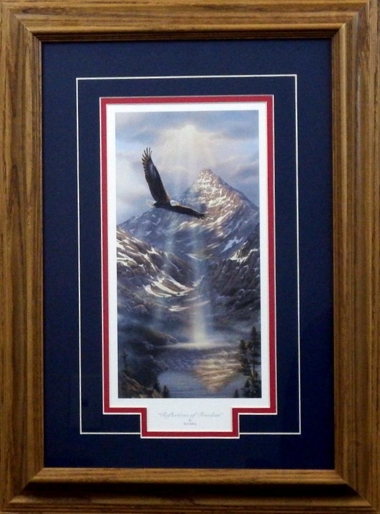 Rick Kelley "Reflections of Freedom" Eagle Mountain Art Print-Framed 14 ...