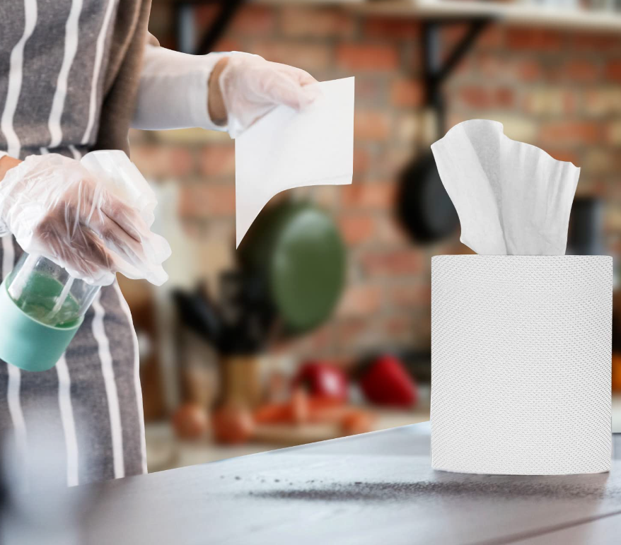 6 PACK 2 PLY WHITE EMBOSSED CENTRE FEED PAPER WIPE ROLLS 2 PLY ROLLS ...