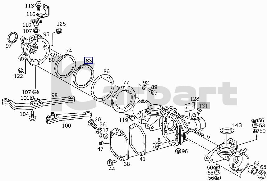 MERCEDES+W460+Front+Axle+Swivel+Housing+Gasket+Seal+A4603310180 for ...