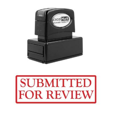 Box SUBMITTED FOR REVIEW Stamp - Pre-Inked / Red | eBay