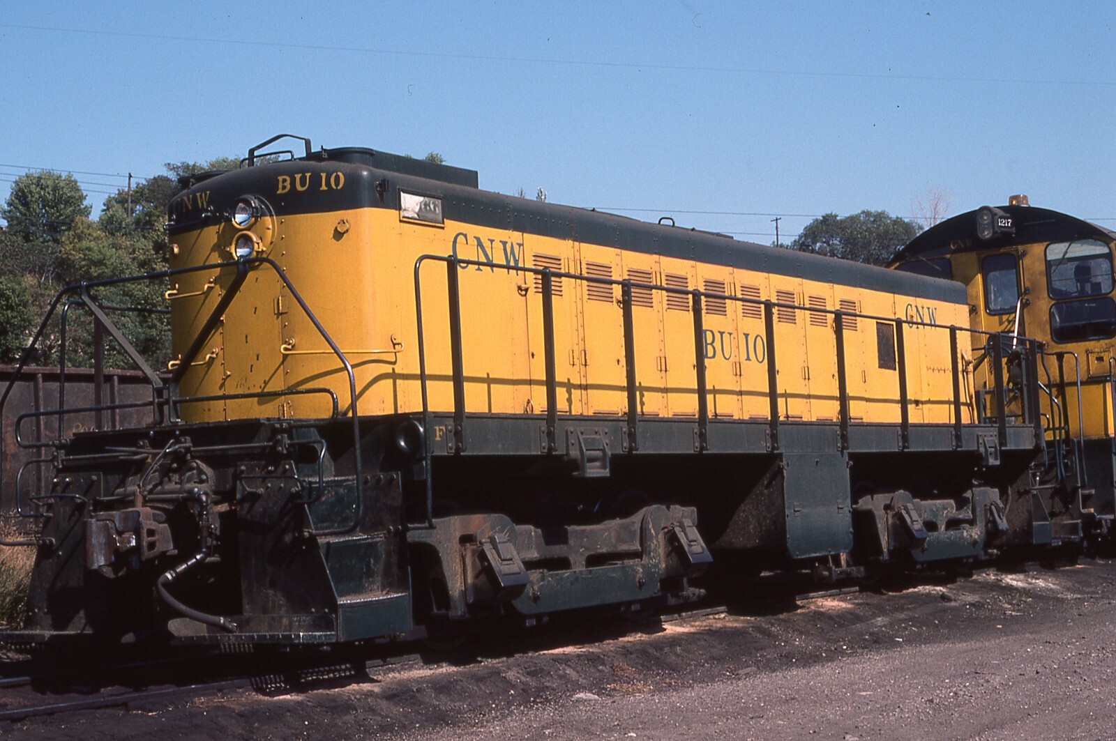 MS Original Slide CNW North Western Yard Slug BU10 in 1976 Ex-CNW Alco ...