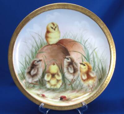 ARTIST SIGNE HAVILAND LIMOGES HAND-PAINTED 11.5"DIA PORCELAIN CHARGER W ...