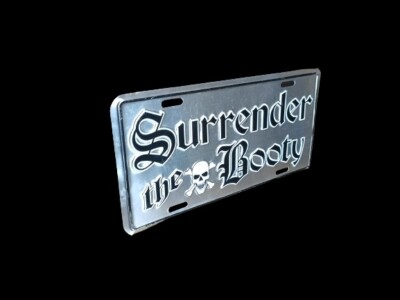 Surrender The Booty License Plate | eBay