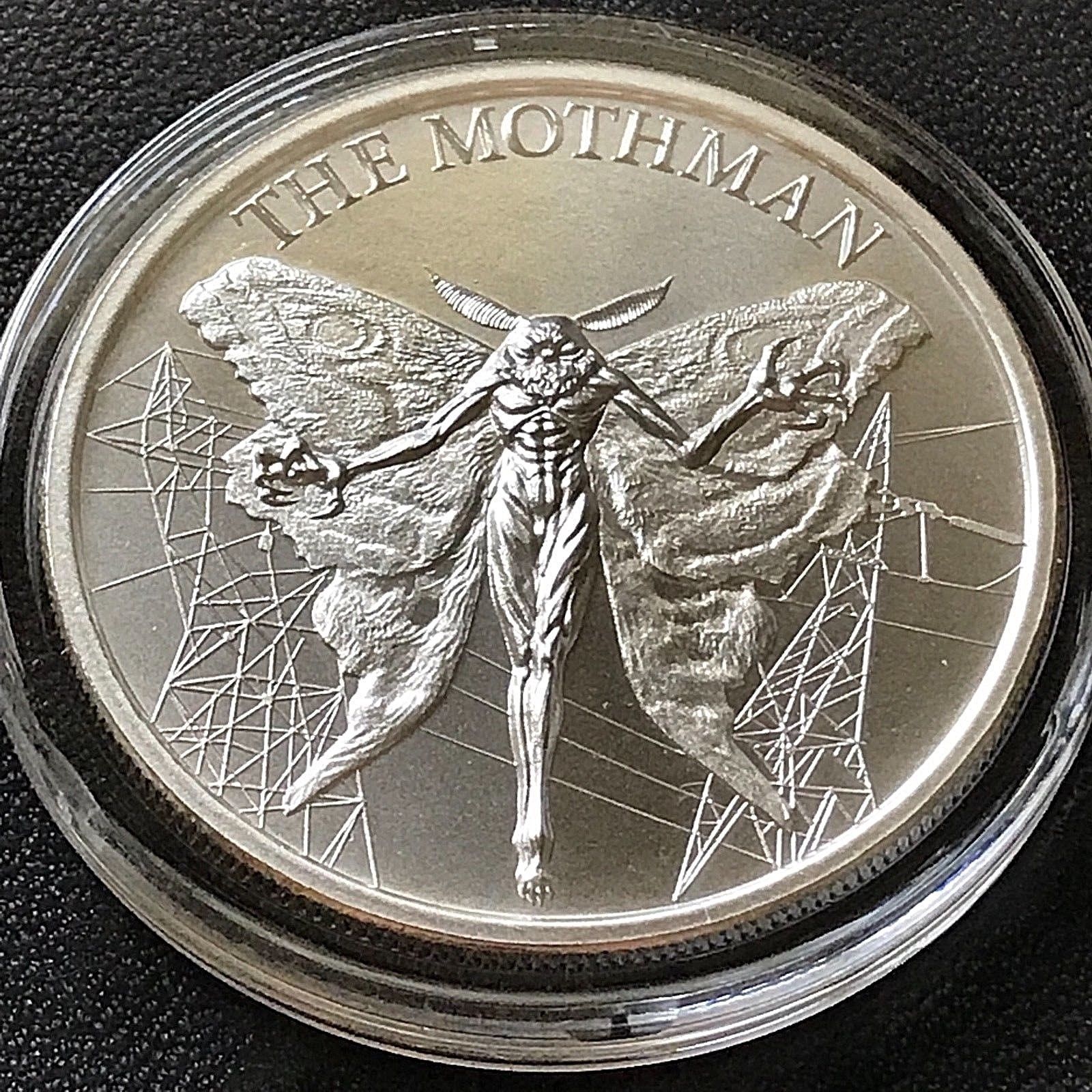 The Mothman 1 oz .999 silver Coin West Virginia Folklore Godzilla ...