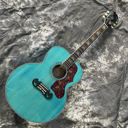 Trans Green J-200 Solid Spruce Top Acoustic Electric Guitars Rosewood ...