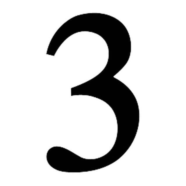 Village Wrought Iron Num-3-s Small Number 3 - Black for sale online | eBay