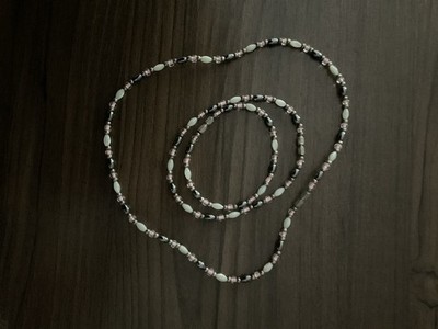 Handmade Beaded Choker Necklace & Anklet Ankle Bracelet Matching Set | eBay