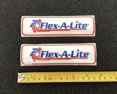 2 FLEX-A-LITE fan decals stickers racing drags modified hotrods customs ...