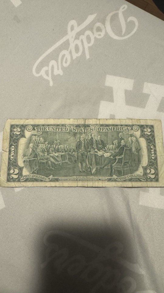 1976 2 Dollar Bill L Series- VERY RARE Very Good Condition #L57056381A ...