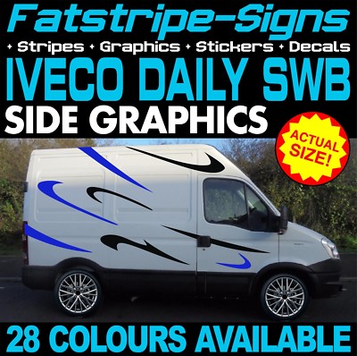 to fit IVECO DAILY SWB GRAPHICS STICKERS STRIPES DECALS MOTORHOME ...