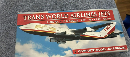 COLLECTOR'S ITEM: NIB TWA JETS 767-757-747 & MD-80 (1:600 SCALE MODELS ...