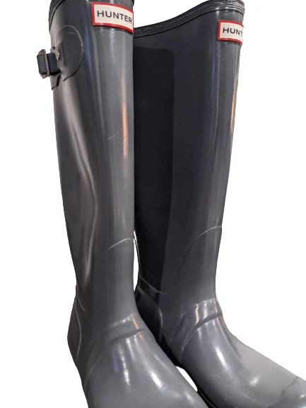 Navy Gloss Hunter Boots