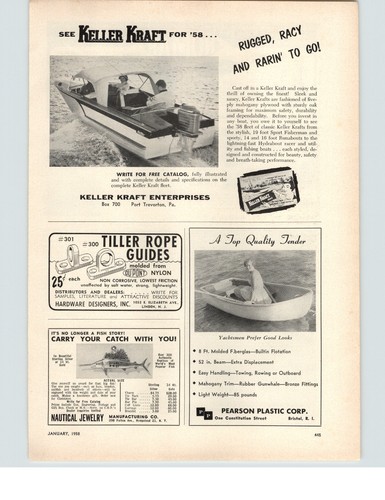 1958 PAPER AD Keller Kraft Motor Boat Bay Head Skiffs | eBay