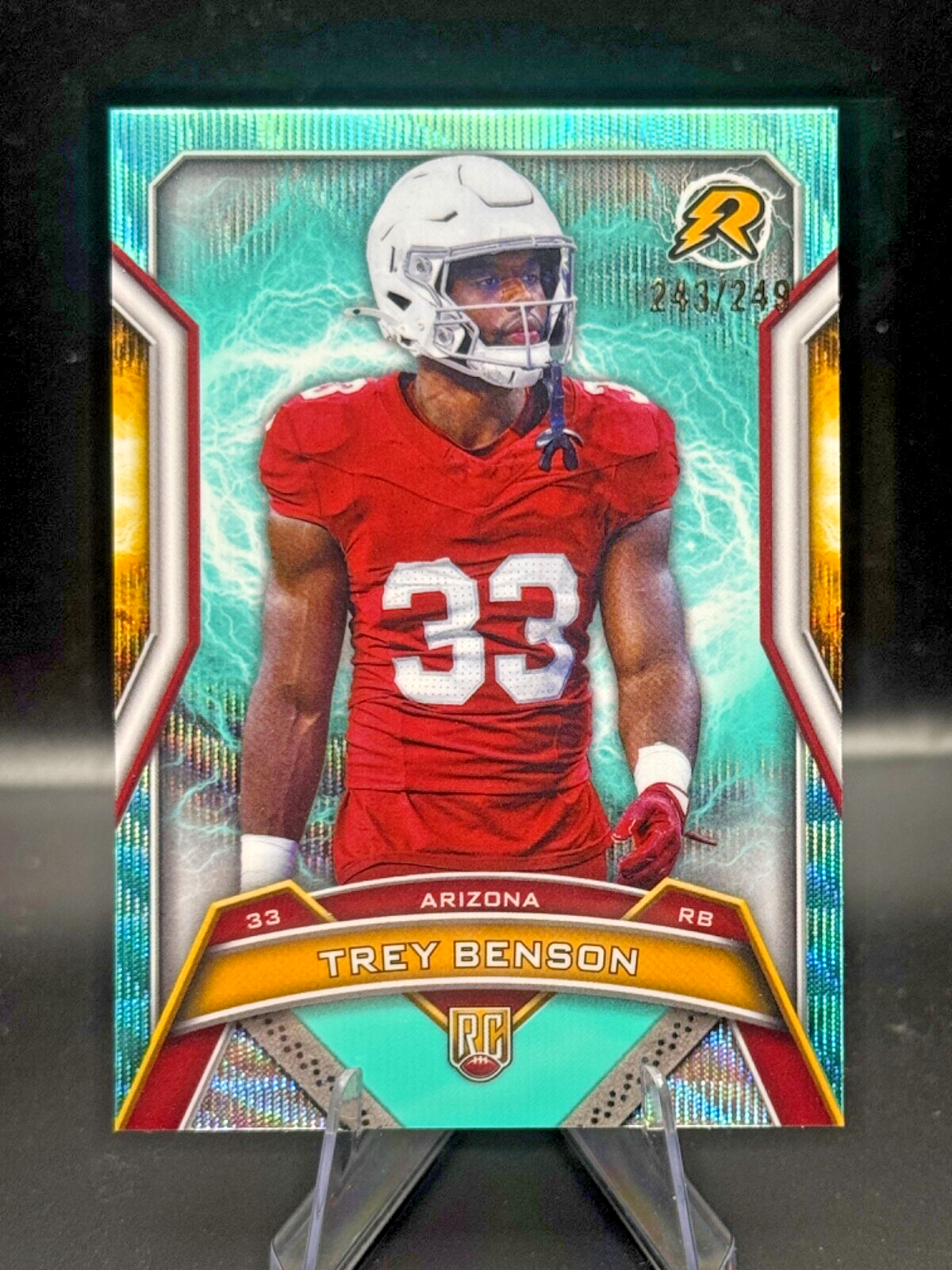 2024 Topps Resurgence - Rookies Trey Benson #101 Aqua Surge Refractor ...