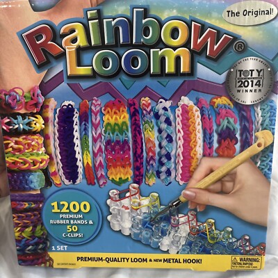 Rainbow Loom 1200 Latex Free Rubber Bands Rainbow Loom/Metal Hook/50 C ...