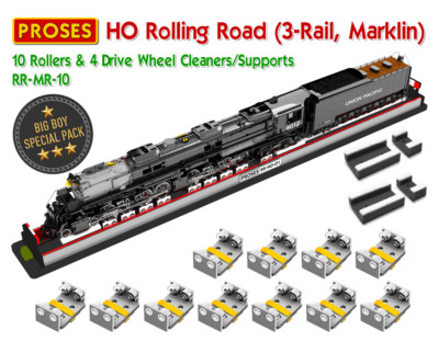 SPECIAL BIG BOY SET HO SCALE 3-RAIL (for MARKLIN) ROLLING ROAD W/WHEEL ...