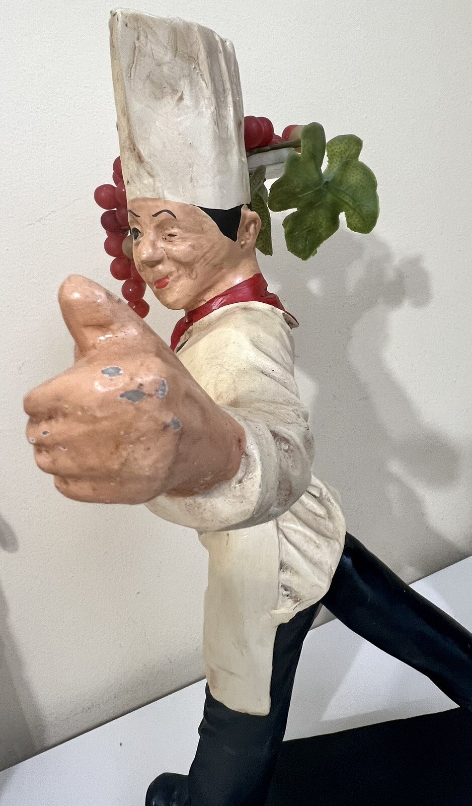 Vintage Winking Chef Waiter Figurine Kitchen Restaurant Decor French 18 ...