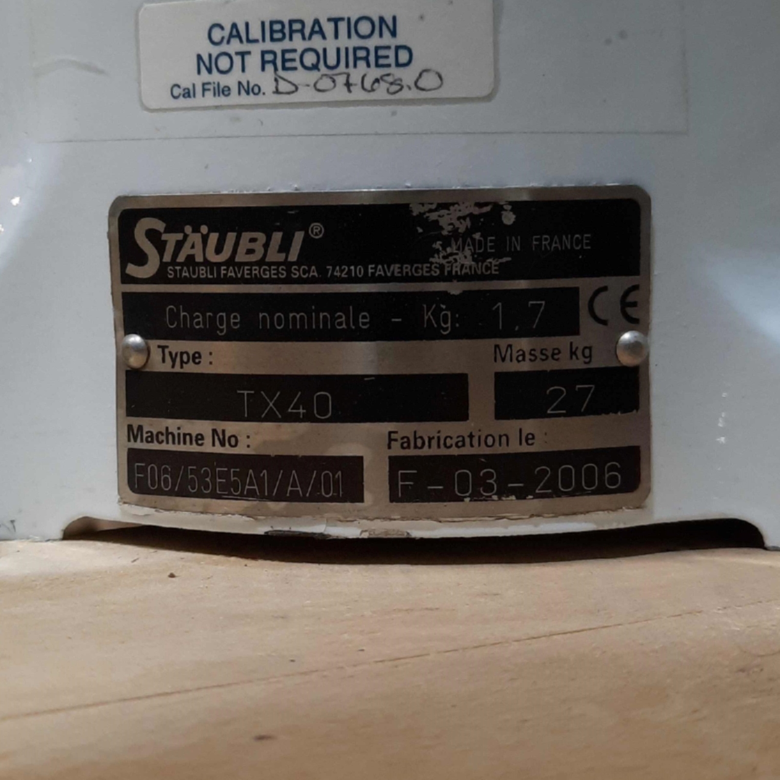 Staubli CS8C-TX40 Six Axis Robot System, 2.2kg Load, 515mm Reach ...