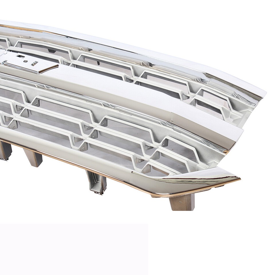 For 2016-2019 17 18 Chevrolet Silverado 1500 Front Upper Grille Chrome ...